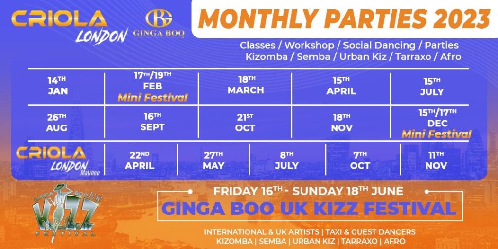 GingaBoo - Kizomba, Semba, Urban Kiz classes in London