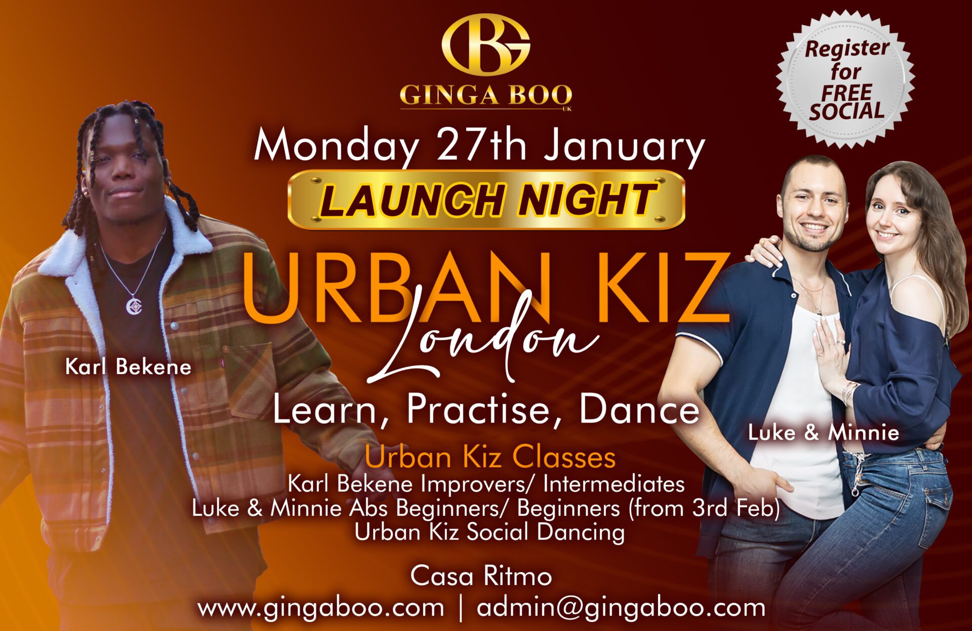 GingaBoo - Kizomba, Semba, Urban Kiz classes in London